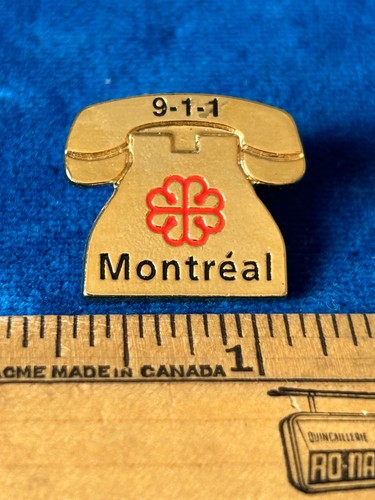 Police 911 Emergency Phone Montreal Quebec Lapel Pin | eBay
