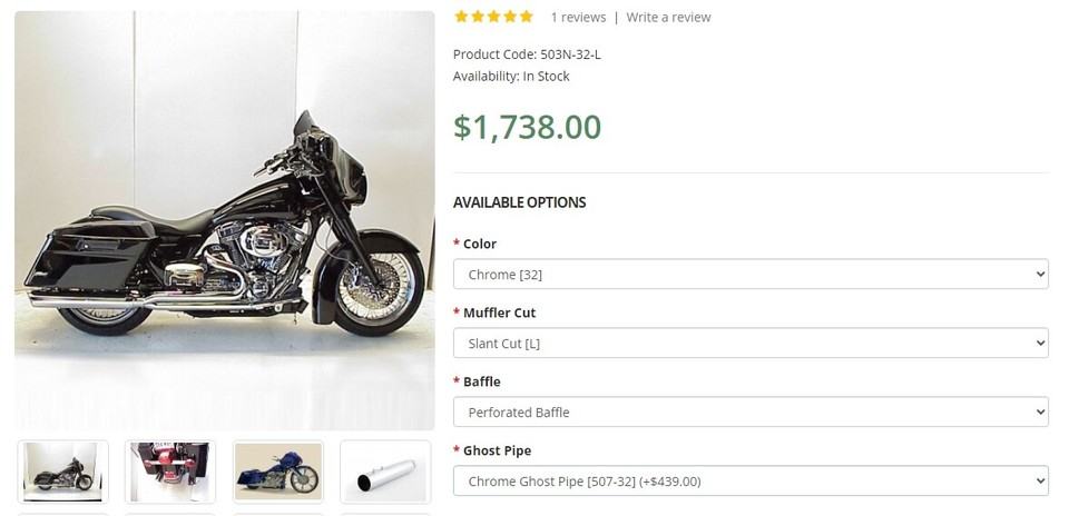 2004 Harley Electra Glide D&D BOARZILLA 2 INTO 1 Exhaust W/ GHOST PIPE ...