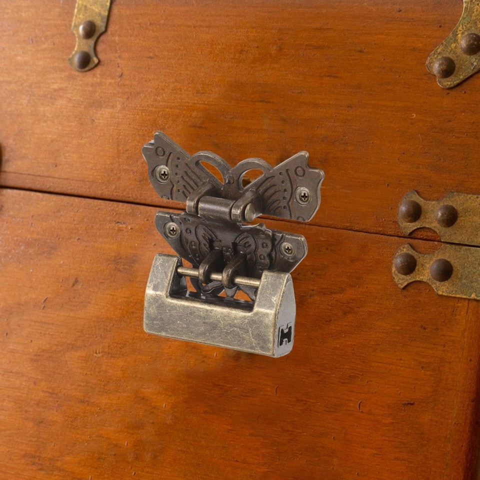 Chinese Style Decorative Lock Jewelry Box Latch with Lock for Wooden ...