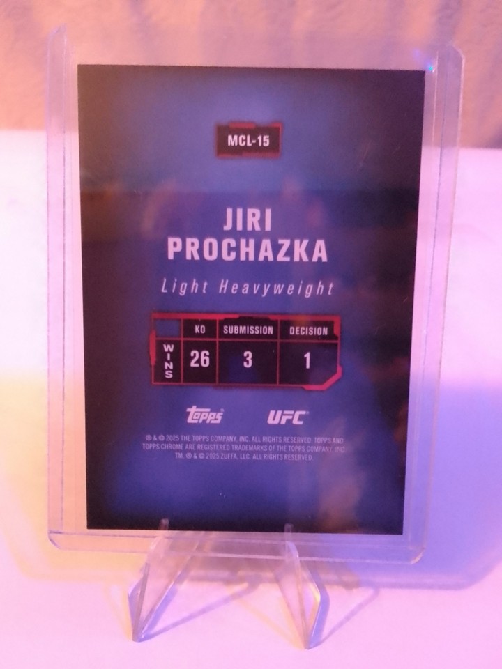 2025 Topps Chrome UFC - Jiri Prochazka #MCL-15 Black Refractor /10 | eBay