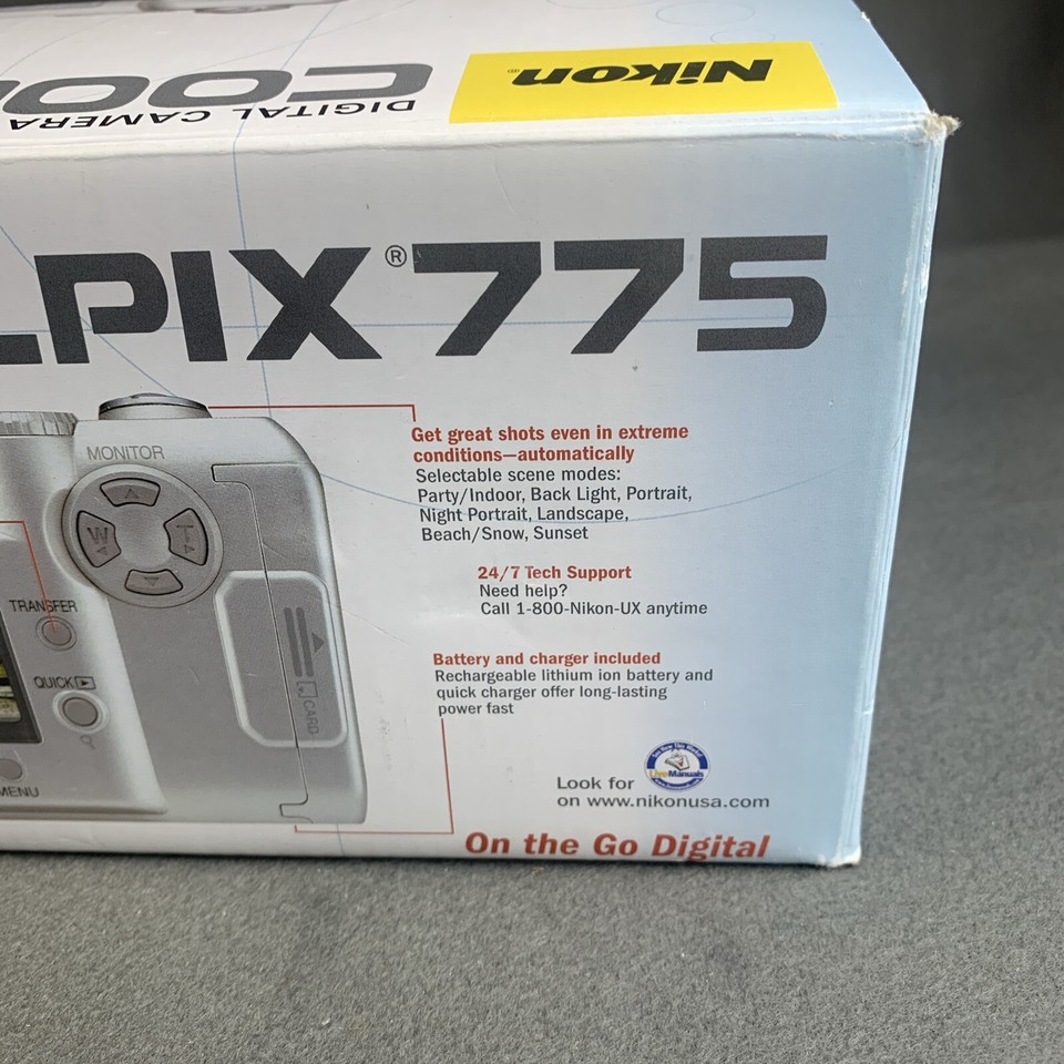 Nikon Coolpix 775 2.1 MP Silver Digital Camera With Charger | eBay