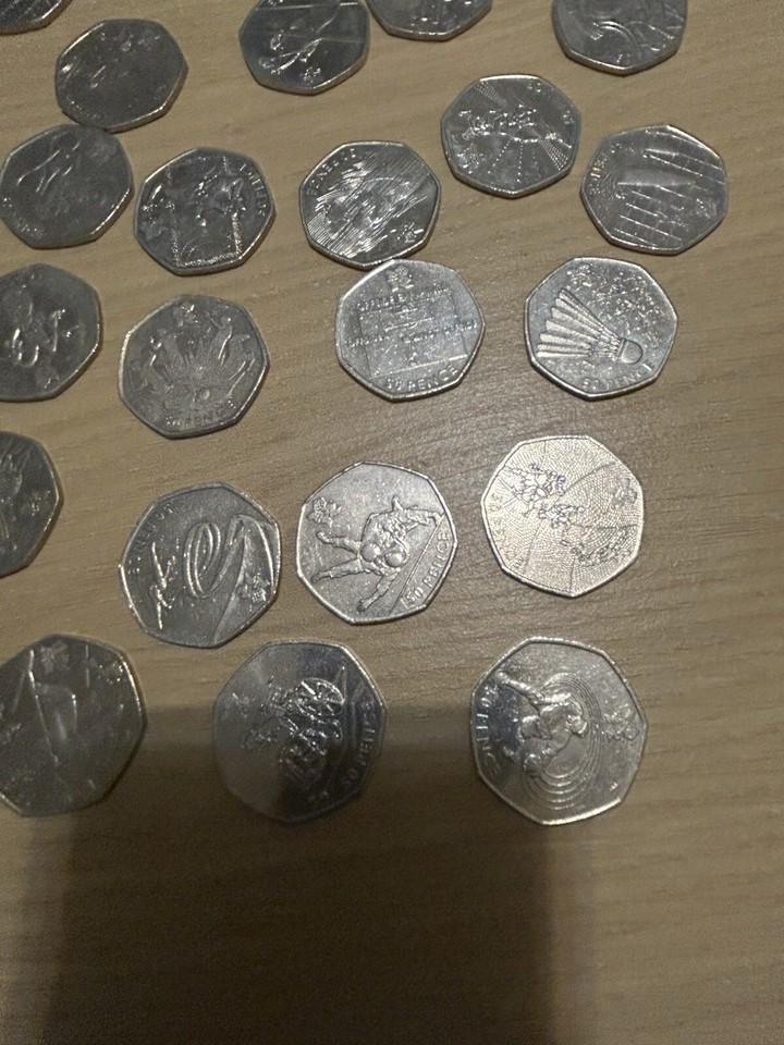 Full 29 coin Olympic 50p Set. Excellent Condition 2011 Fifty Pence 2012 ...