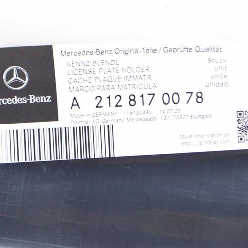 Mercedes-Benz W212 Elegance Front Euro License Plate Bracket ...
