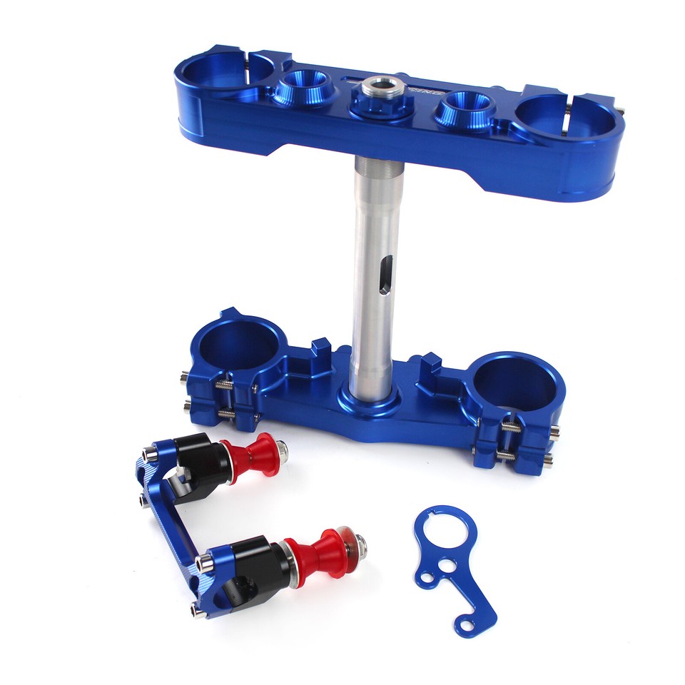 Upper/Lower Triple Tree Clamps Steering Stem Handlebar Riser Mount Fits ...