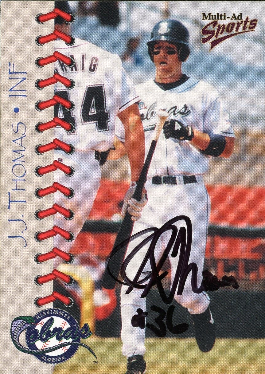1999 Kissimmee Cobras JJ J.J. THOMAS Signed Card autograph AUTO ASTROS ...
