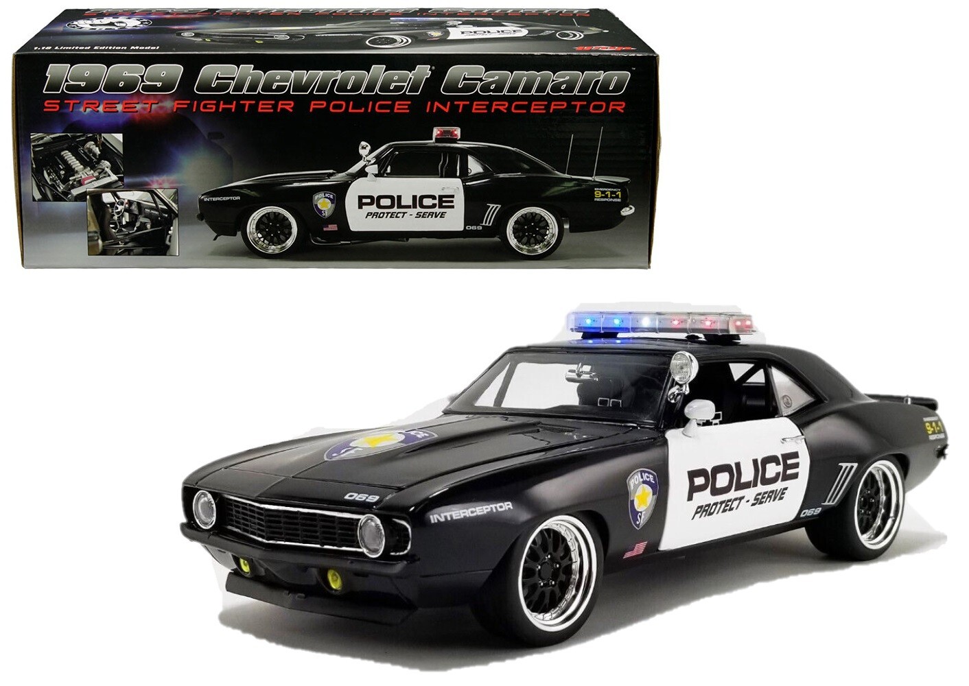1/18 GMP 1969 Chevrolet Camaro Street Fighter Police Interceptor ...