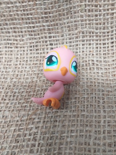 Littlest Pet Shop LPS #12 PINK YELLOW PARAKEET CANARY BIRD Blue Eyes ...