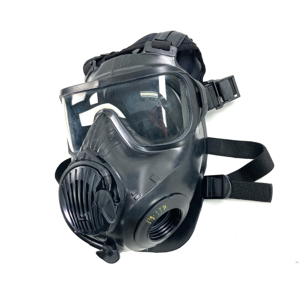 US Military Gas Mask C50 Avon Protection 40mm NATO Filters NBC Black ...
