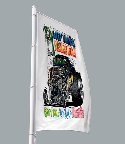 GOOD THINGS Rat Fink Car Flag Banner 3x5 FT Hot Rod Chevy Ford Garage ...