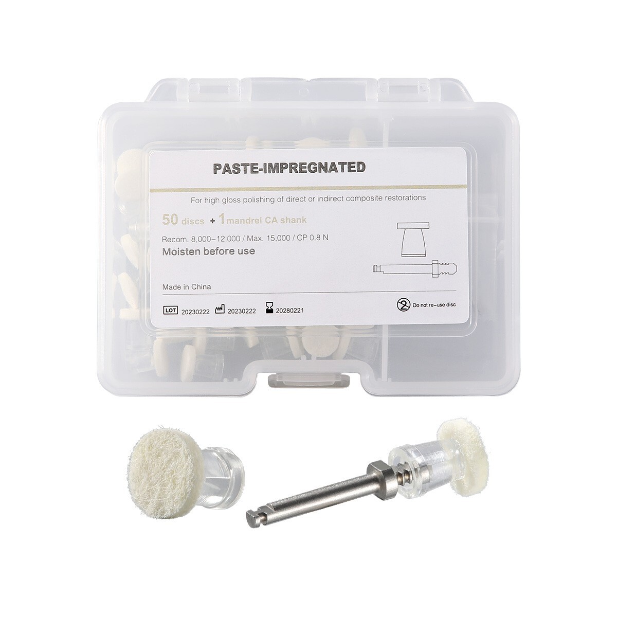 AZDENT Dental Super Buff Disks Regular Snap Discs Composite 50 disk+1 ...