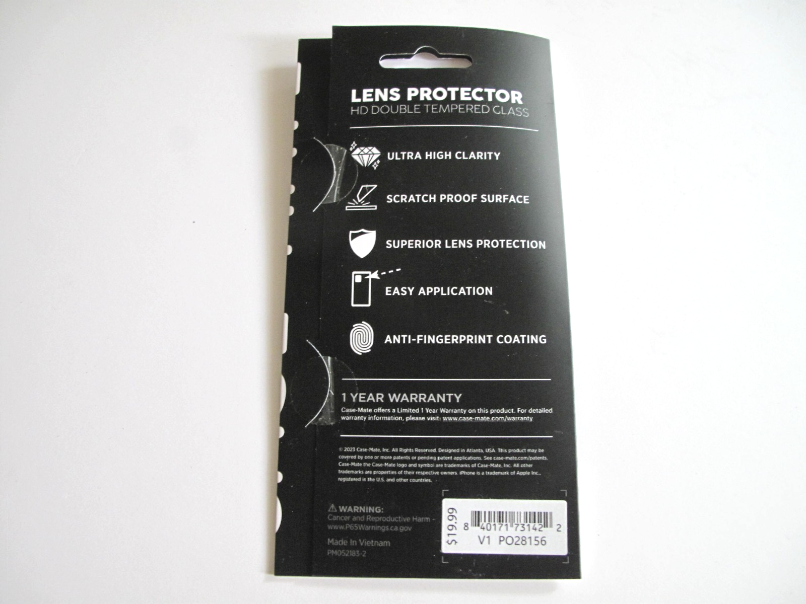 Case-Mate Lens Protector Tempered Glass for iPhone 15 Pro / 15 Pro Max ...