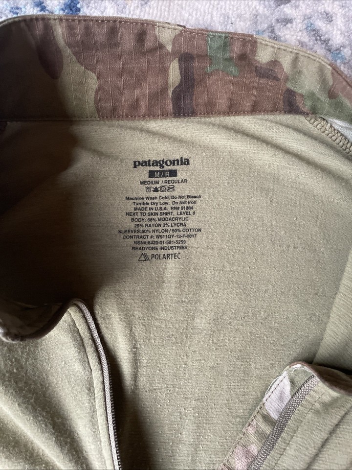 Patagonia PCU Level 9 Next To Skin Combat Shirt Crye Multicam Med/Reg ...