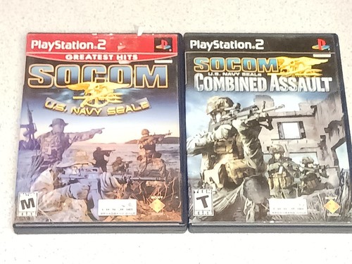 Lot of 2 ~ Socom U.S. Navy Seals 1 2 PlayStation 2 PS2 Bundle w manuals ...