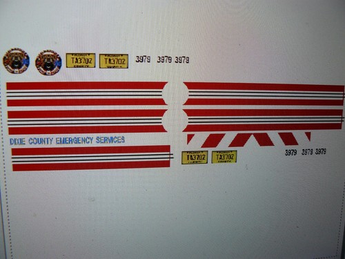 Dixie County Florida Emergency Services SUV Decals 1:64 two for one ...