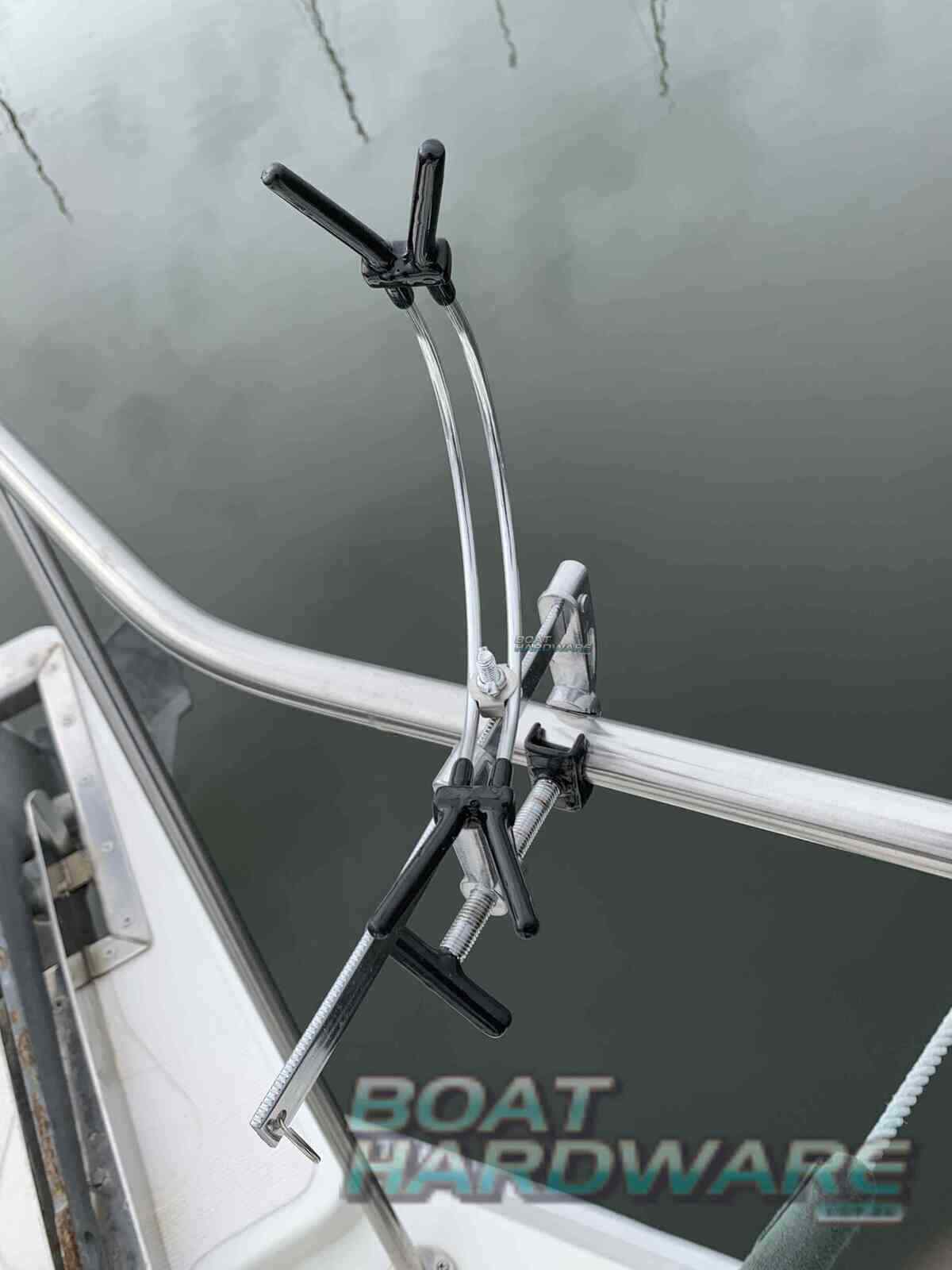 Sliding Fishing Rod Holder Clamp on Boat Rail Post Jetty Kayak 360 ...