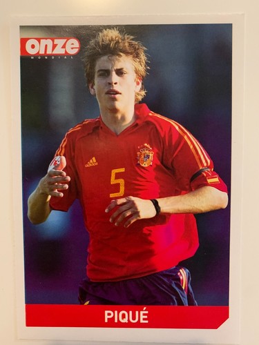 GERARD PIQUÉ (FC BARECELONA, SPAIN), RARE COLLECTOR TRADING CARD ONZE ...