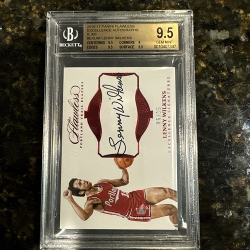 2016-17 Panini Flawless Excellence Lenny Wilkens /15 Ruby POP 1 BGS 9.5 ...