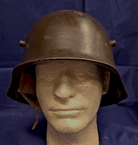 WWI German helmet shell with original paint, one liner pad, and ...