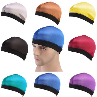 Adult Kids Hip Hop Dome Wave Cap Stocking Dome Cap Wide Elastic Band ...