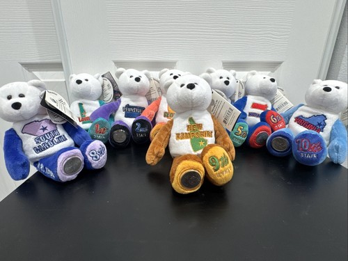 8 Lot States Limited Treasures 50 States Of America Coin Quarter Bears ...