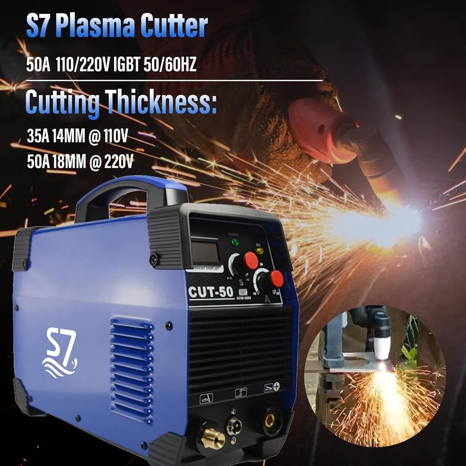 Plasma Cutter CUT50 55Amp 110V/220V Dual Voltage IGBT Cutting Machine ...