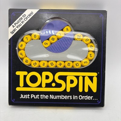 VINTAGE Top Spin Puzzle Game COMPLETE Binary Arts 1989 Challenges ...