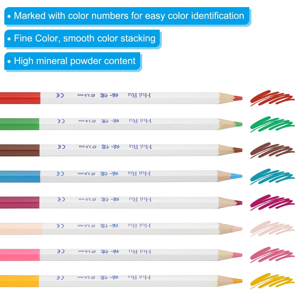Dark Blue Colored Pencils Set,6 Pcs Oil Color Pencils Drawing Painting ...