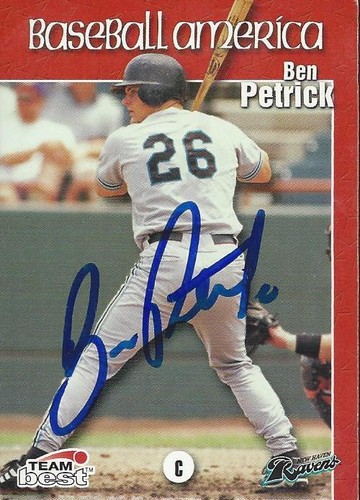 Ben Petrick Colorado Rockies 1998 Team Best Baseball America Signed ...