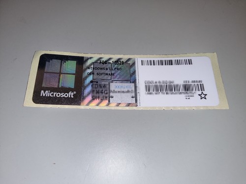 Windows 11 Pro Key OEM Lizenz Aufkleber Produktschlüssel 32/64bit COA ...