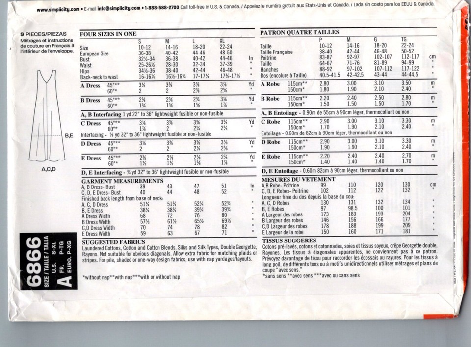 New Look 6866 Dresses Sheath Sewing Pattern Misses Size S-XL 10 to 24 ...