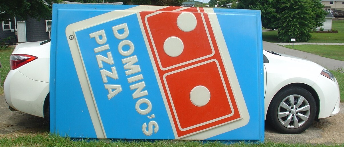 Huge Vintage Domino's Pizza Molded Plastic Store Front ? Sign 8 ...