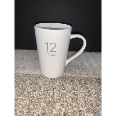 Starbucks 12 Tall 2011 Coffee Mug White And Gray 12oz Matte Finish | eBay