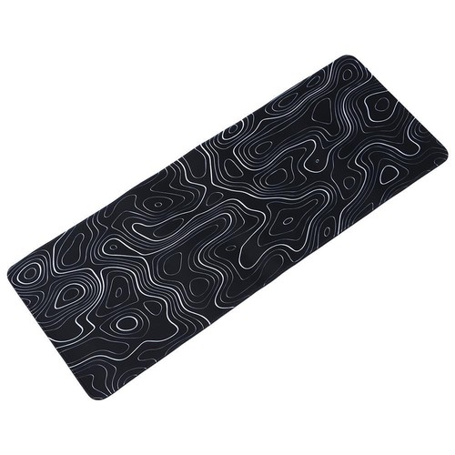 Office Non-Slip Line Pattern Black White Desk Pad Mice Mat Mouse Pad ...