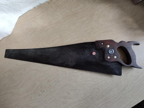 Vintage Henry Disston D-8 Hand Saw 26" Beech Handle 10 TPI 1947-1953 ...