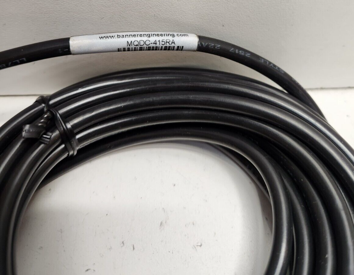 NEW NO BOX! BANNER 5METER 4-PIN RIGHT ANGLE QUICK DISCONNECT CABLE MQDC ...