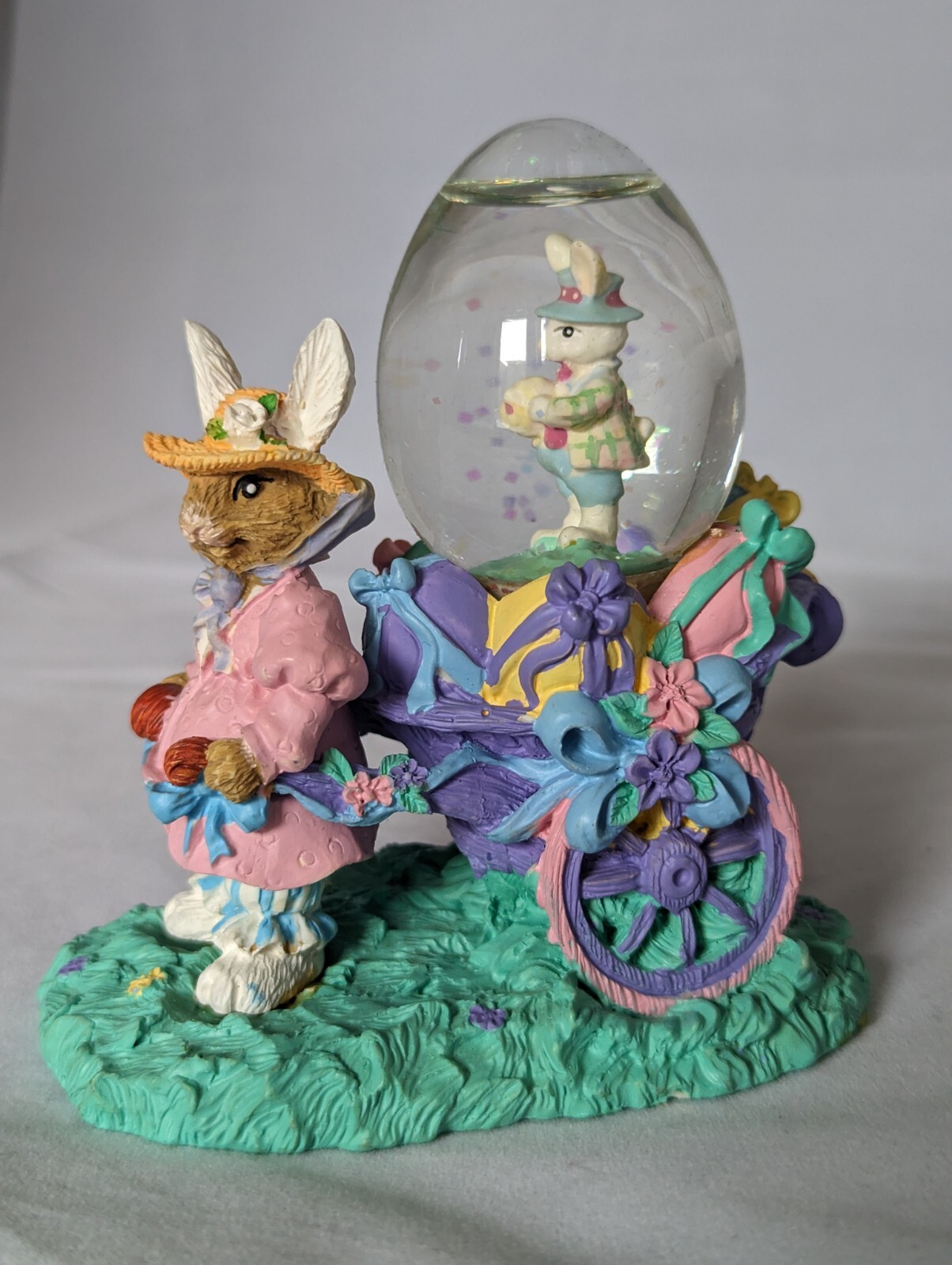 Vintage Easter Bunnies Easter Theme Egg Snow Globe Rabbit Spring | eBay
