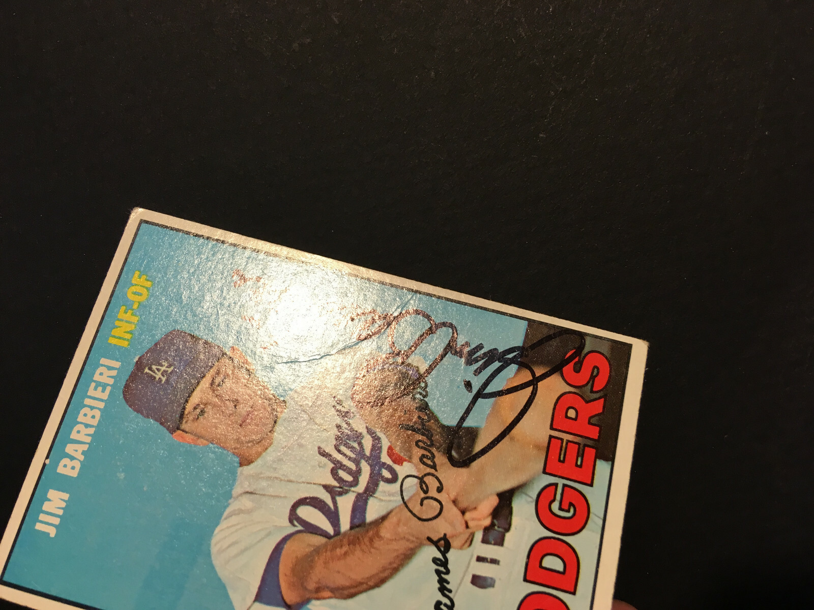 Jim Barbieri Dodgers signed 1967 Topps baseball card #76 Auto Autograph ...