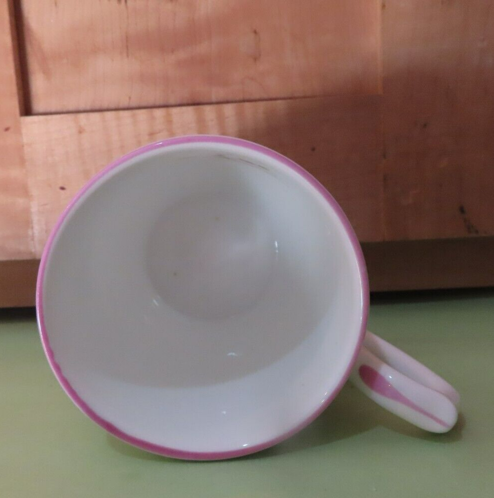 Springfield Bone China England Coffee Mug Cup Staffordshire pink/yellow ...