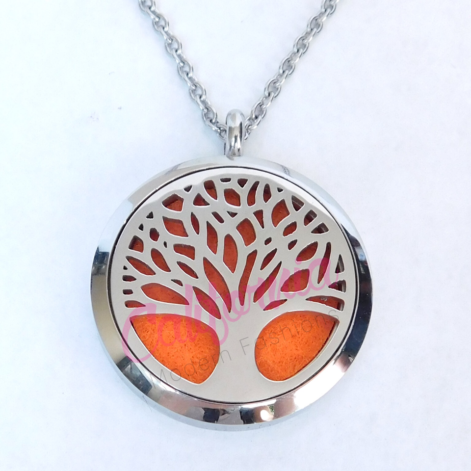 Aromatherapy Essential Oil Diffuser Necklace Pendant Stainless Steel ...