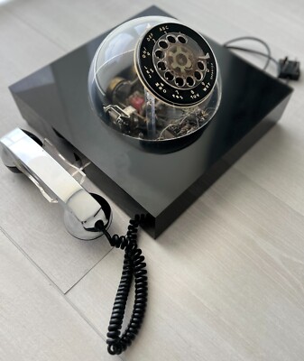 Vintage (1972) Dome Rotary Dial Telephone in Acrylic/Chrome/Black | eBay