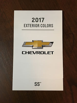 2017 CHEVROLET GM SS DEALERSHIP EXTERIOR COLOR PAINT CHART NEW | eBay