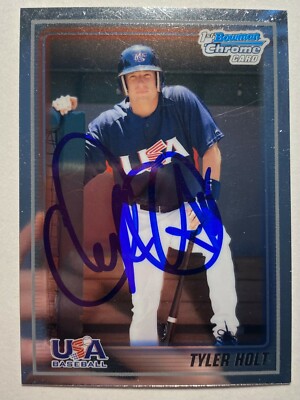 Tyler Holt Signed Bowman Chrome #USA-BC11 2010 Card USA Baseball Auto ...