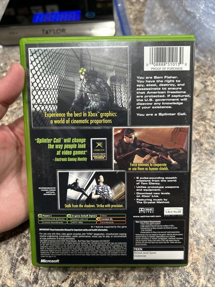 Splinter Cell - Microsoft Xbox 8888510130| eBay
