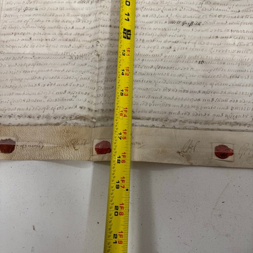 Antique 1700s Indenture Document Historical With Signatures & Stamped ...