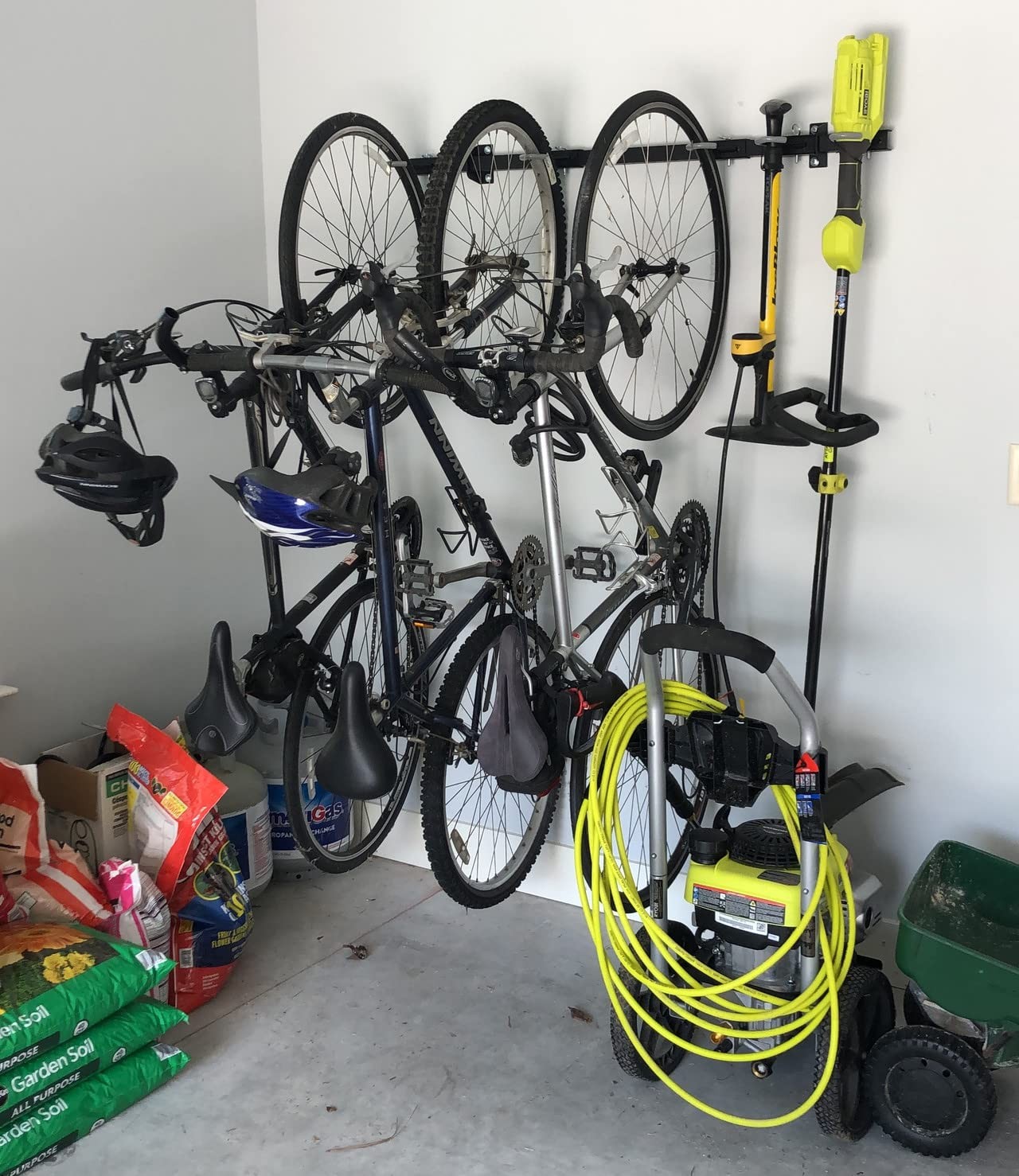 Bike Storage Rack – Heavy Duty Garage Bike Rack for 5 Bicycles, Space ...