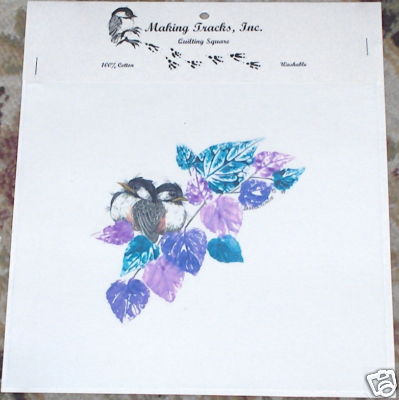 Making Tracks Chickadee / Birds Quilting Square #8020 | eBay