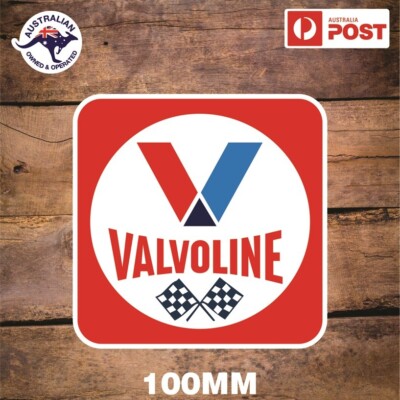 VALVOLINE STICKER RETRO VINTAGE FOR HOT ROD TOOLBOX MAN CAVE SHED ETC ...