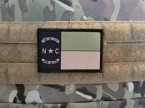 NC North Carolina Multicam Subdued Flag Military Tactical Hook Morale ...