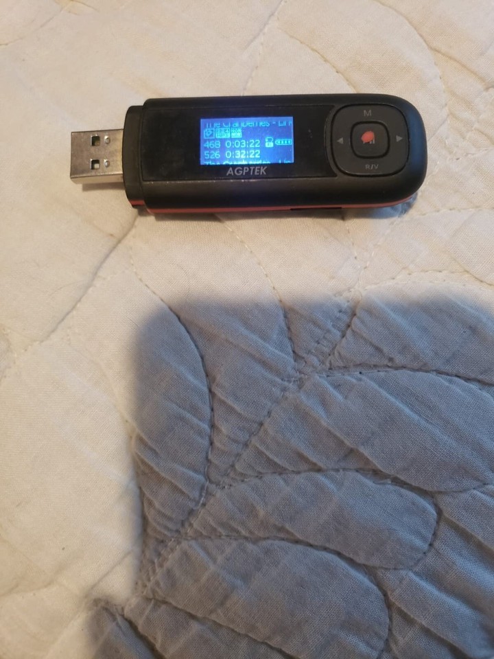 AGPTEK U3 USB Stick Mp3 Player, 8GB Music Player Supports Replaceable ...