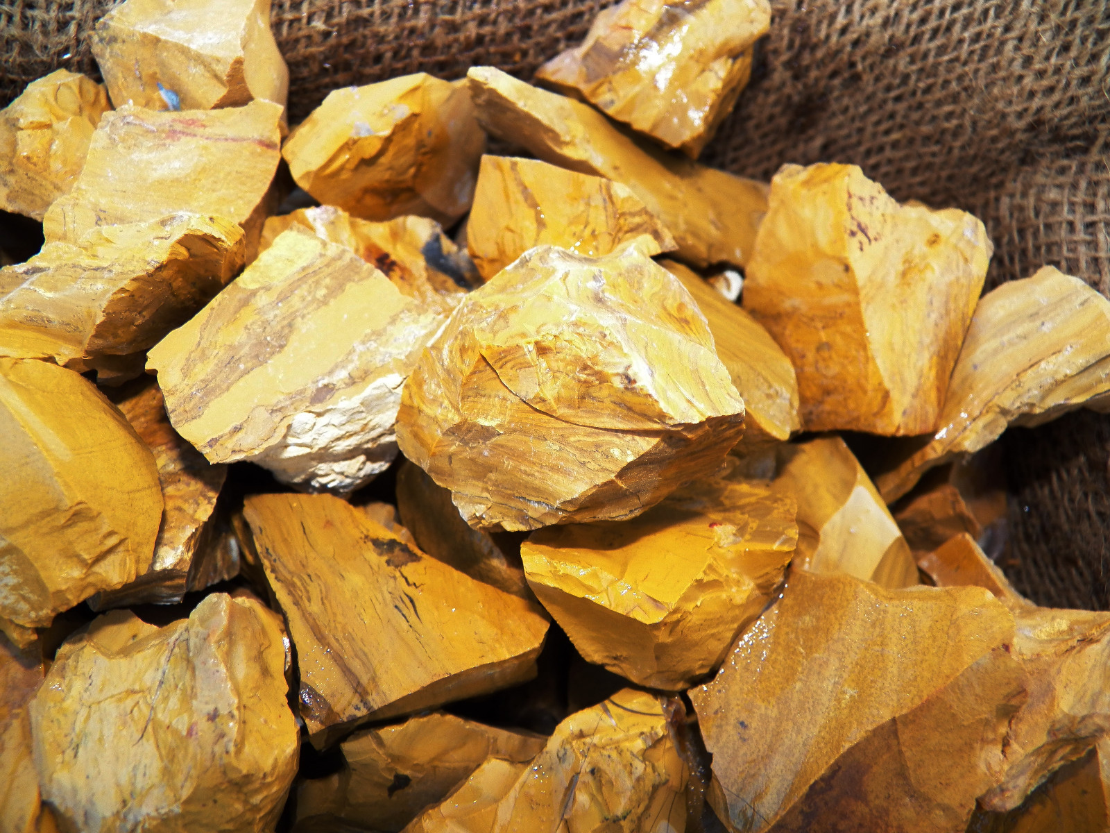 1000 Carat Lots of Yellow Jasper Rough - Plus a FREE Faceted Gemstone ...